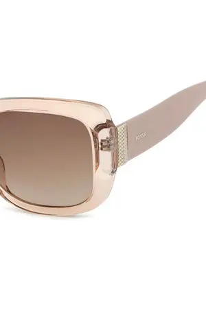 Fossil 54mm Rectangular Sunglasses - Crystal Beige