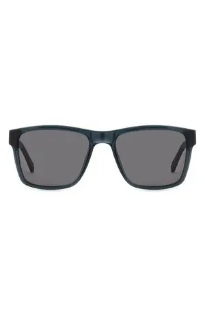 Fossil 56mm Square Sunglasses - Crystal Grey/ Grey
