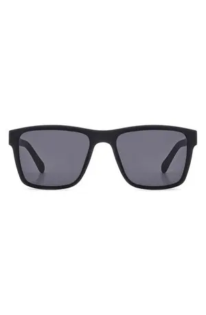 Fossil 56mm Square Sunglasses - Matte Black/ Grey