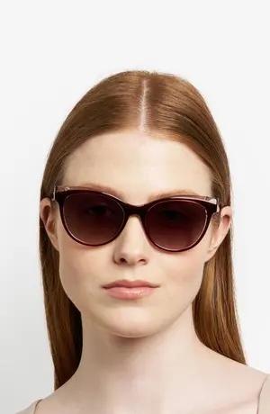 Fossil 53mm Cat Eye Sunglasses - Brown