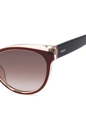 Fossil 53mm Cat Eye Sunglasses - Brown