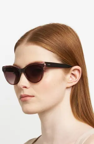 Fossil 53mm Cat Eye Sunglasses - Brown