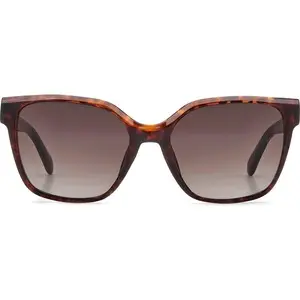 Fossil 55mm Cat Eye Sunglasses - Havana/ Brown Sf