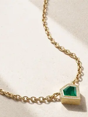 KOLOURS JEWELRY 14k Emerald And Diamond Pendant Necklace - Gold