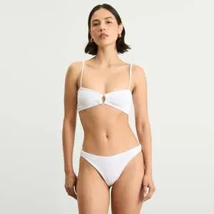 Hunza G Mistry Crinkle Bikini With Pearly Hoop