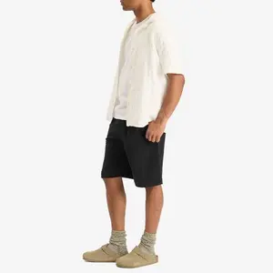 WAX LONDON Didcot Seersucker Waffle Vacation Shirt - Ecru