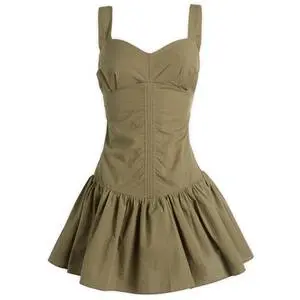 PEACHY DEN Dylan Romper Dress Leaf