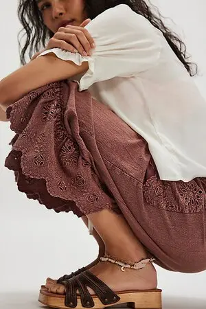 Free People Eyelet Detail Bloomers - Brown