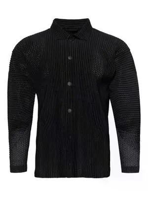 Issey Miyake Pleated Shirt Jacket - Black