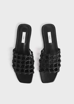 TOTEME Bandeau Braided Leather Slides