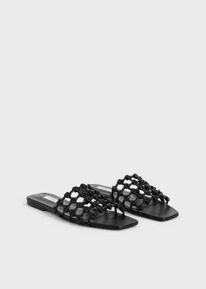 TOTEME Bandeau Braided Leather Slides