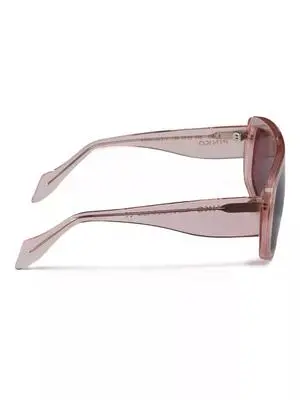 Pinko Oversized Shield Sunglasses - Pink