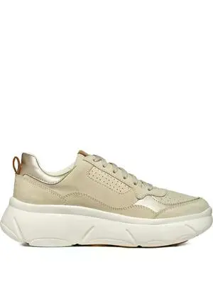 Geox Perforated Suede Leather Sneakers