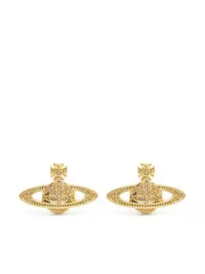 VIVIENNE WESTWOOD Mini Bas Relief Stud Earrings Gold