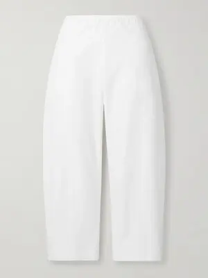 Khaite Clover Cotton-poplin Pants - White