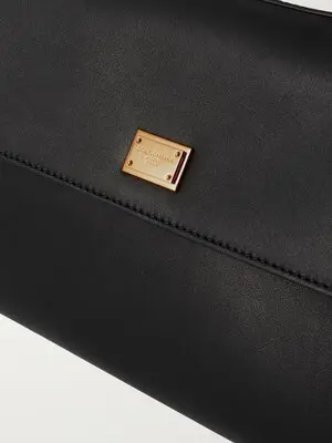 Dolce & Gabbana My Sicily Leather Shoulder Bag - Black