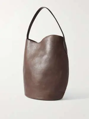 LIFFNER Leather Bucket Bag - Dark Brown
