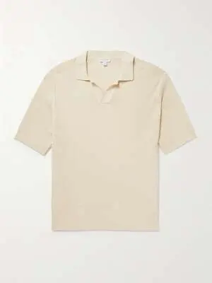 Sunspel Cotton-mesh Polo Shirt