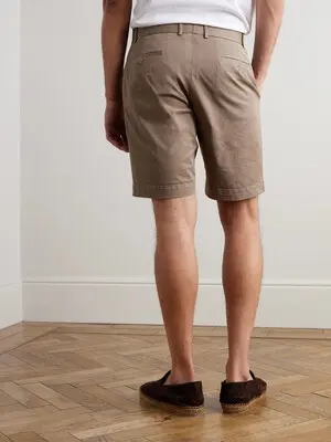 Sunspel Straight-leg Cotton-blend Twill Chino Shorts
