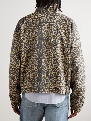 Rhude Logo-appliquéd Leopard-print Bomber Jacket