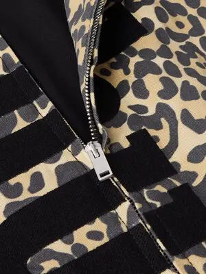 Rhude Logo-appliquéd Leopard-print Bomber Jacket
