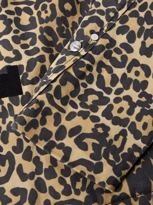 Rhude Logo-appliquéd Leopard-print Bomber Jacket
