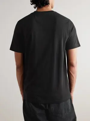 Moncler Three-pack Logo-appliquéd Cotton-jersey T-shirts - Black