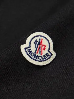 Moncler Three-pack Logo-appliquéd Cotton-jersey T-shirts - Black