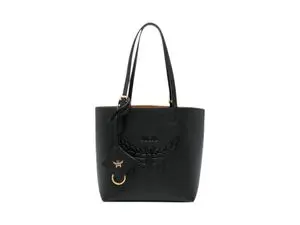 Mcm Himmel Leather Mini Shopper - Black