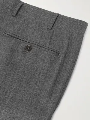 Canali Straight-leg Wool-flannel Suit Trousers