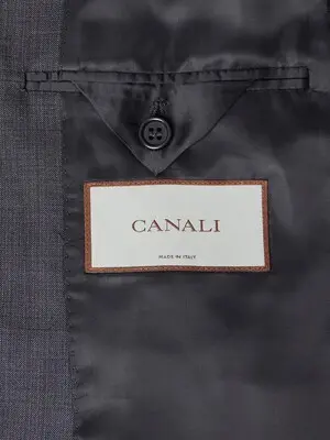 Canali Super 130s Slim-fit Checked Wool Suit Jacket