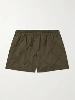 Bottega Veneta Straight-leg Short-length Tech-faille Swim Shorts - Green
