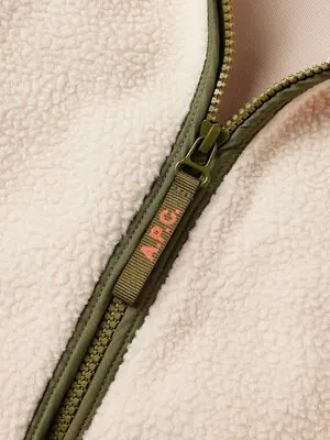 A.p.c. Marty Fleece And Shell Gilet - Neutrals