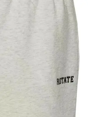 ROTATE BY BIRGER CHRISTENSEN Elasticated Organic Cotton Shorts - Grey