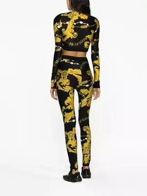 Versace Logo Couture-print Crop Top
