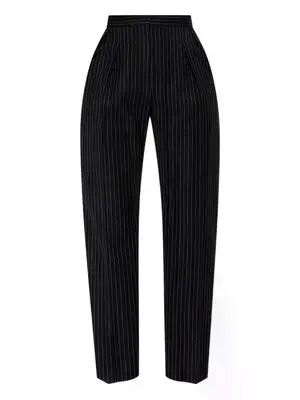 Max Mara Pinstripe Wool Tapered Pants