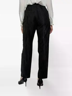 Max Mara Pinstripe Wool Tapered Pants