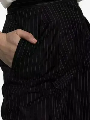 Max Mara Pinstripe Wool Tapered Pants