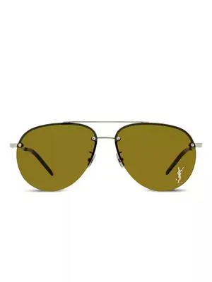 Saint Laurent Classic Rimless Pilot-frame Sunglasses - Silver