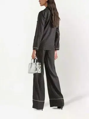 Prada Embroidered Twill Pajamas