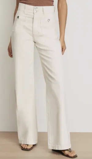 Veronica Beard Taylor Patch-pocket Wide-leg Jean