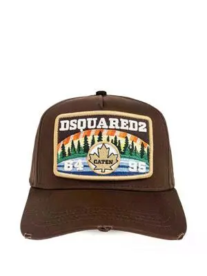 Dsquared2 Embroidered Patch Baseball Cap - Brown