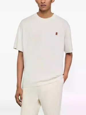 Sandro Leather Logo T-shirt