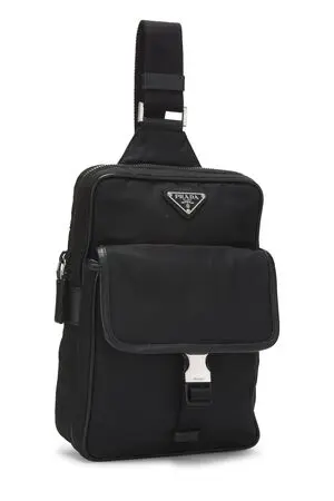 Prada Logo Buckle Sling Bag