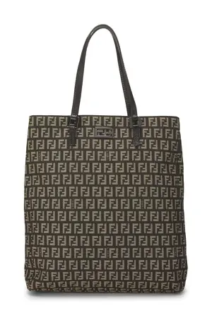 Fendi Zucchino Vertical Tote - Brown