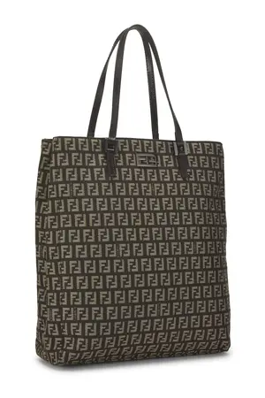 Fendi Zucchino Vertical Tote - Brown