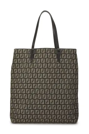 Fendi Zucchino Vertical Tote - Brown