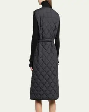 Moncler Butor Diamond-quilted Long Down Vest