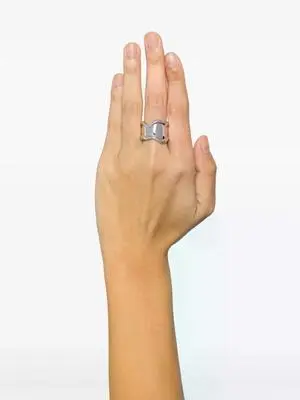 ESHVI Wave Brass Ring - Silver