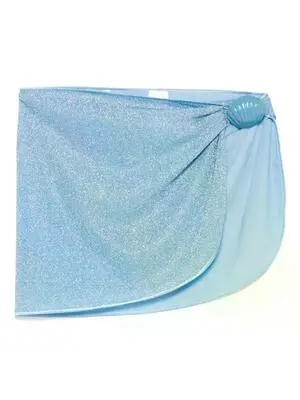Oseree Lurex-detail Sarong - Blue